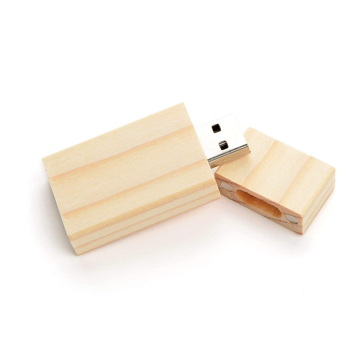 5 Pack Rectangle Wood 2.0/3.0 USB Flash Drive USB Disk Memory Stick with Wooden (2.0/2GB)