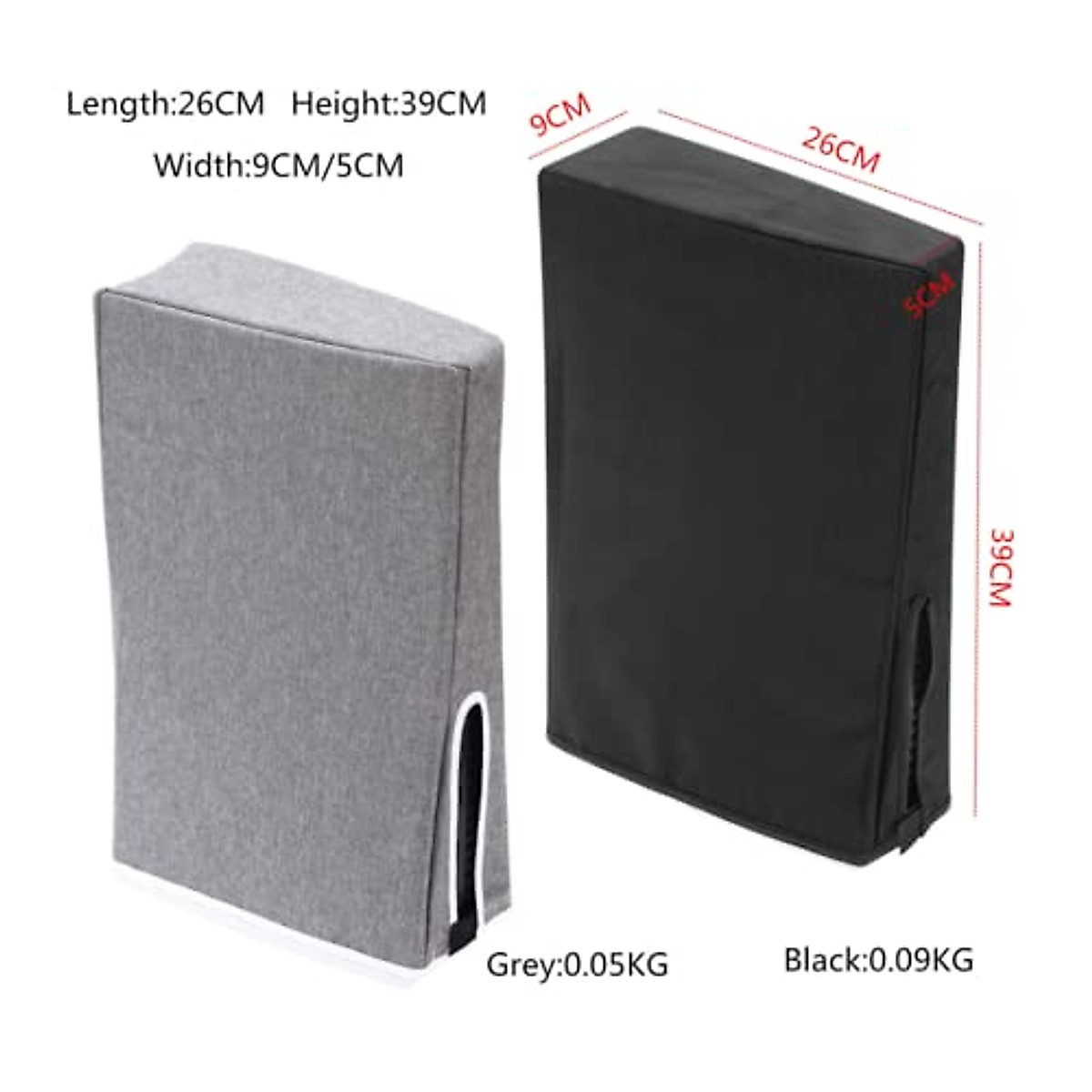 Console Cover for PS5 Console Protection Dust Cover PS5 Dustproof Anti-Scratch Anti-Fall Waterproof Protector Case for Sony Playstation 5 dust Protection Sleeve with dust Plug (Grey)