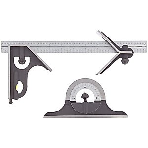 Fowler 52-370-012-0, 4 Piece Combination Square Set With 12" Blade