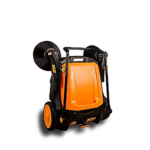 SUNMAX RT980 Industrial Floor Sweeper with Triple Brooms, 38" Outdoor and Indoor Sweeper, 38,000 Square feet per Hour, 12 gal Waste Container