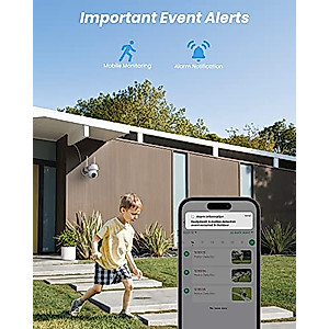 TOAIOHO 2K Security Camera Outdoor, Camera for Home Security Outside with Color Night Vision, Motion Detection and Alarm, 2-Way Talk, IP66 Waterproof, 360°Viewing,SD Card & Cloud Service