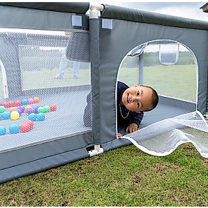 Gaorui Large Kids Baby Ball Pit - Portable Indoor Outdoor Baby Playpen Toddlers Children Safety Play Yard Fun Activities Popular Toys (Not Includes Balls)