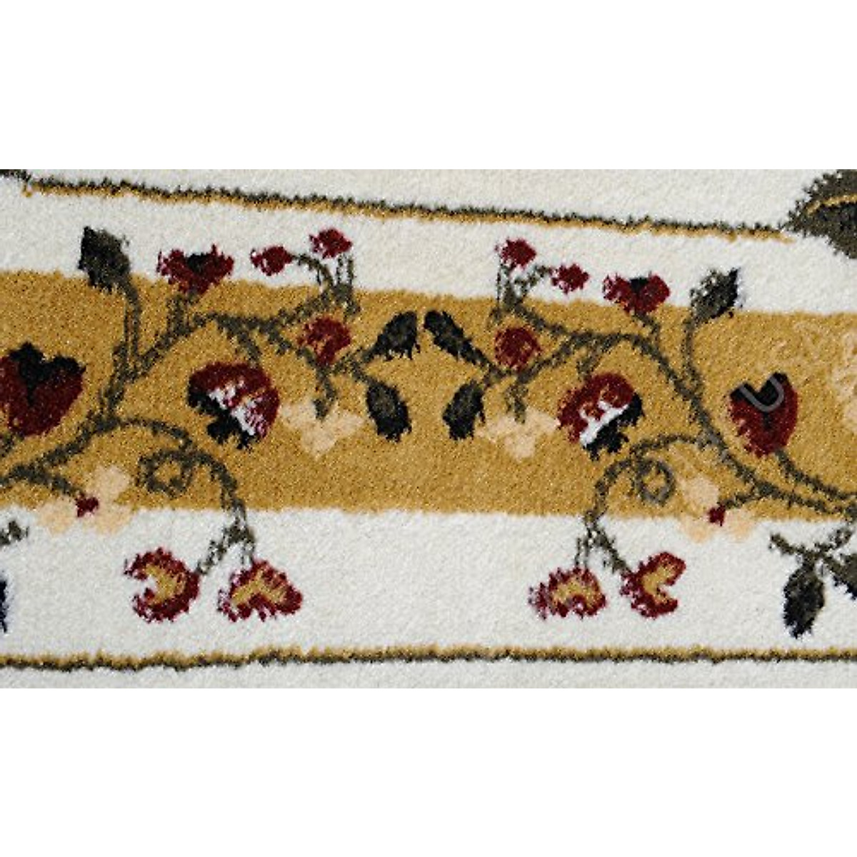 Home Dynamix Optimum Caspian Area Rug, 5'2" x7'2, Traditional Medallion Floral, Ivory/Burgundy/Yellow