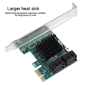 SATA 3.0 Expansion Card, 4Port PCIE to SATA 3.0 Expansion Controller Card, Rear SATA3.0 Interface, 4U, 2U Universal, Thick GoldPlated PCIE Interface, Fourlayer Circuit Board, Three Modes