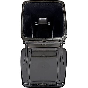 Global Industrial Mobile Heavy Duty Trash Container, 95 Gallon, Black