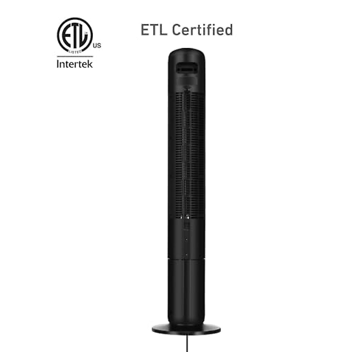 HOLMES 42" Digital Tower Fan, ClearRead Display, 90° Oscillation, 5 Speeds, 4 Modes, 8-Hour Timer, Home, Bedroom or Office, Remote Control, Matte Black