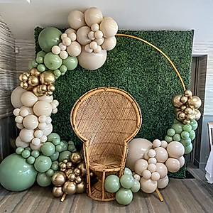 CANREVEL Sage Green Balloons - 50pcs 12 Inch Olive Green Latex Balloons for Birthday Party Baby Shower Wedding Christmas Holiday Balloon Jungle Decorations