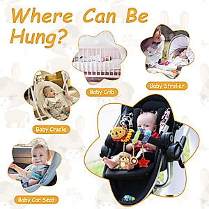 Soft Baby Rattles Toys, Foot Finder Socks Set,Feet Leg Ankle Socks, Arm Hand Bracelet Rattle, Birthday Holiday Birth Present for Newborn Boy Girl