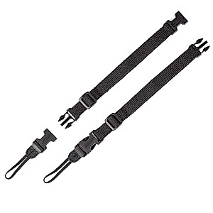 OP/TECH USA 1501372 Pro Loop Strap for Camera Equipment (Black) & USA 1301102 Uni Adaptor Loops (X-Long) - System Connectors