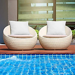 MIULEE Pack of 2 12x20 Outdoor Pillow Inserts, Outdoor Throw Pillows Water-Resistant Decorative Premium Lumbar Pillow Stuffer Sham for Porch Swing Couch Sofa Cushion Patio Furniture