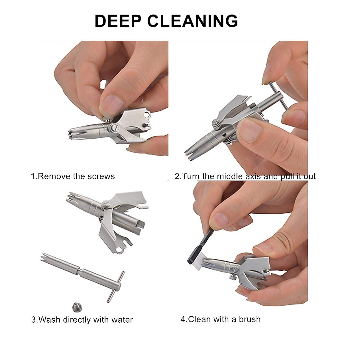 Nose Hair Remover Stainless with Brush - Erbe Solingen