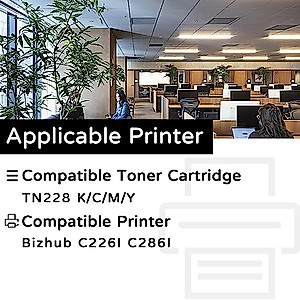 RIOMAN Toner Cartridge Compatible Replacement for Konica Minolta TN228 to Use with Bizhub C226I C286I Toner Printer Combo Pack
