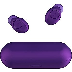 Bluetooth 5.0 Wireless Earbuds Super Portable True Wireless Stereo Headphones in Ear Deep Bass Built in Mic IPX6 Waterproof with Charging Case (Only 50g) 40H Playtime for Workout Running(Purple)