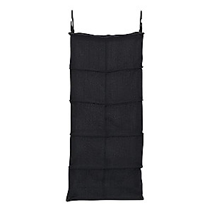 Household Essentials 10 Pocket Closet Hooks Hanging Shoe Organizer, Black