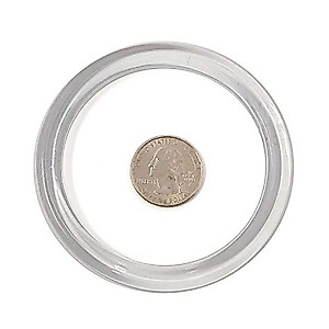 Clear Plastic Retail Scarf Rings - Round Fine Garment Hangers - 2.58" ID - 3.25" OD - 100 Pack