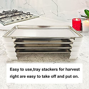 PIAOLGYI 16 Pcs Tray Stackers for Harvest Right Freeze Dryer Accessories Compatible with Harvest Right Trays,White(ONLY Tray Stackers)