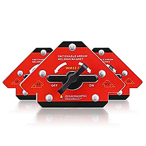 LISHUAI Unique Design On/Off Switch Strong Neodymium Arrow Welding Magnet/Magnetic Angle Welding Clamp 45 90 135 Degrees 92 LBS