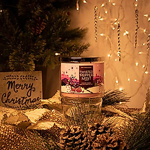 White Barn Bath and Body Works, 3-Wick Candle w/Essential Oils - 14.5 oz - 2020 Holidays Scents! (Twisted Peppermint)