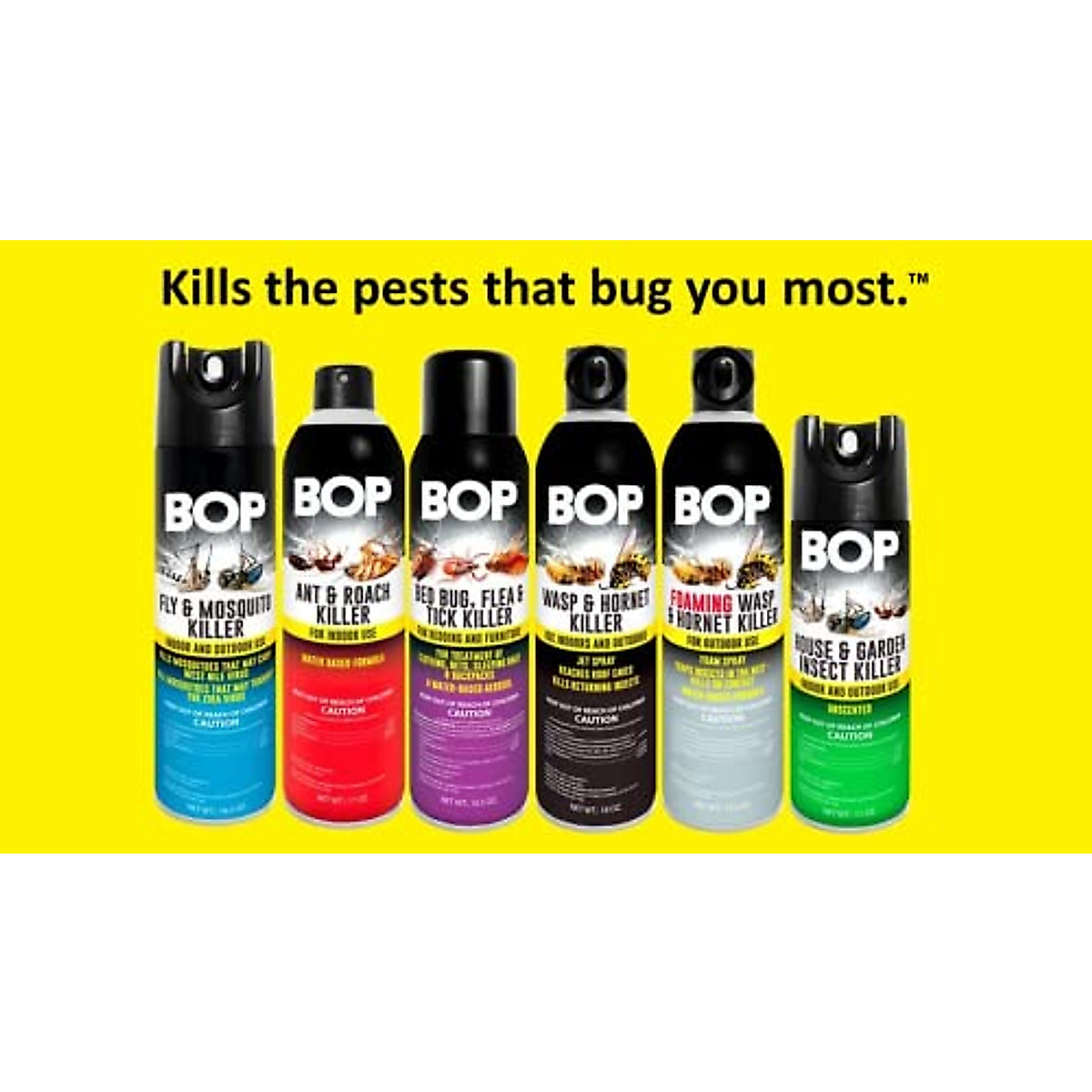 BOP Ant & Roach Killer, 17 oz, Easy to Use Pest Control Spray, Kills Bugs On Contact and Keeps Your Home Insect Free, Indoor/Outdoor Use for Quick Results