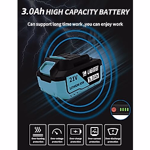 Cordless Leaf Blower，with 21V 3.0 Ah Lithium Battery Powered,High Power and Portability,Patio/Deck/Garden Cleaning, Garage Dusting