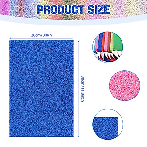 40 Pieces 8 x 11.8 Inches Shiny Glitter Faux Leather Sheets Glitter Fabric Faux PU Leather Sheets for Crafts,Making Bows, Earrings,DIY Crafts Decoration Supplies (20x30cm)