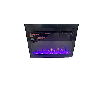 Fireplace - 26" - Flat Front - Elfire - RV26D80M-C1 - w/Crystal Ember Bed & Remote, Suggested Replacement for EF-30B