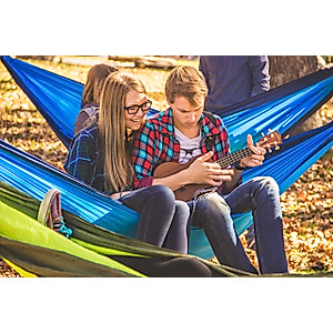 CHILLAX Blue - Double Travel Hammock with Integrated Suspension