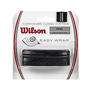 WILSON Sporting Goods Classic Contour Replacement Tennis Racquet Grip, Black, One Size (WRZ4203BK)
