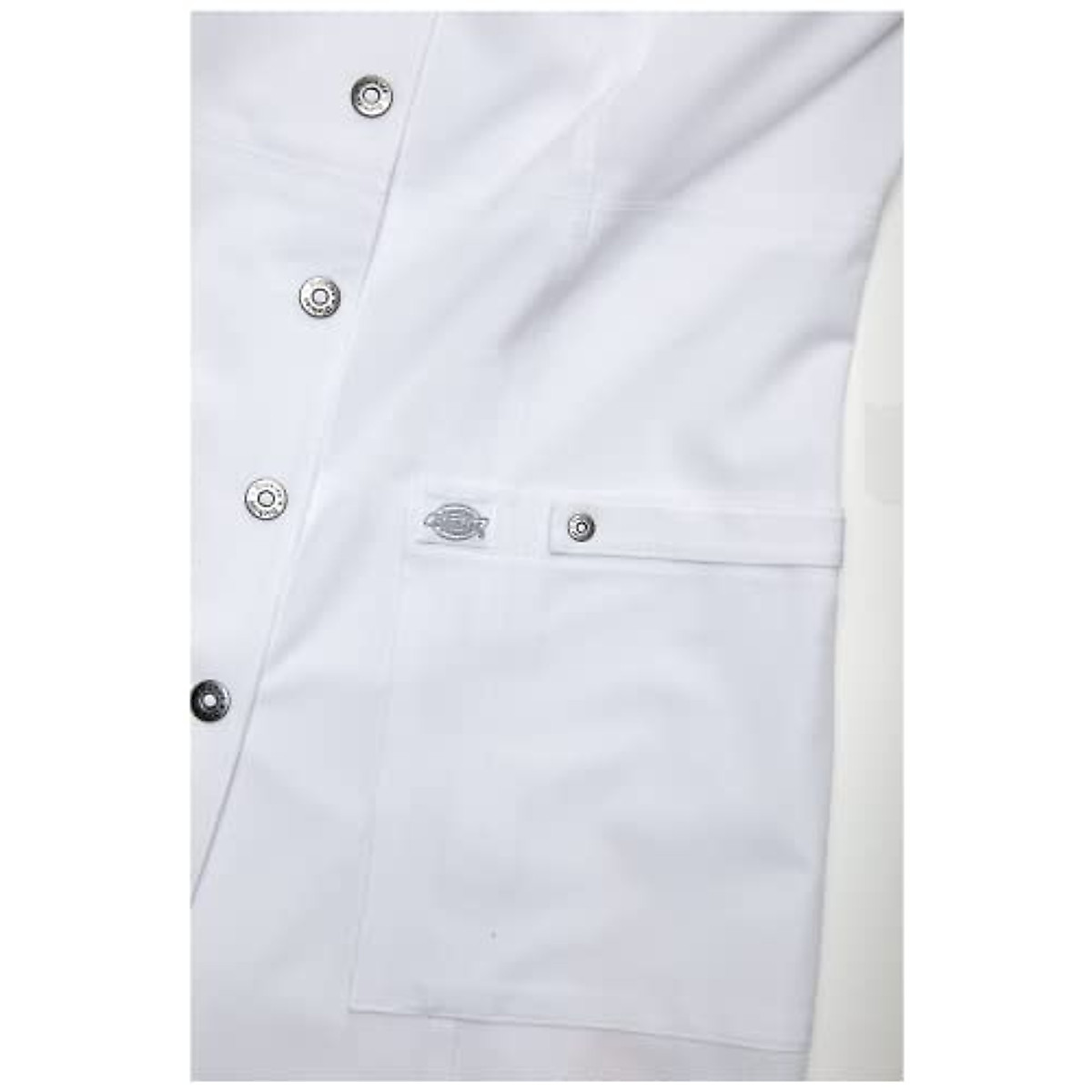 Dickies Xtreme Stretch 28" Stretch Womens Snap Front Lab Coat 82400, M, White