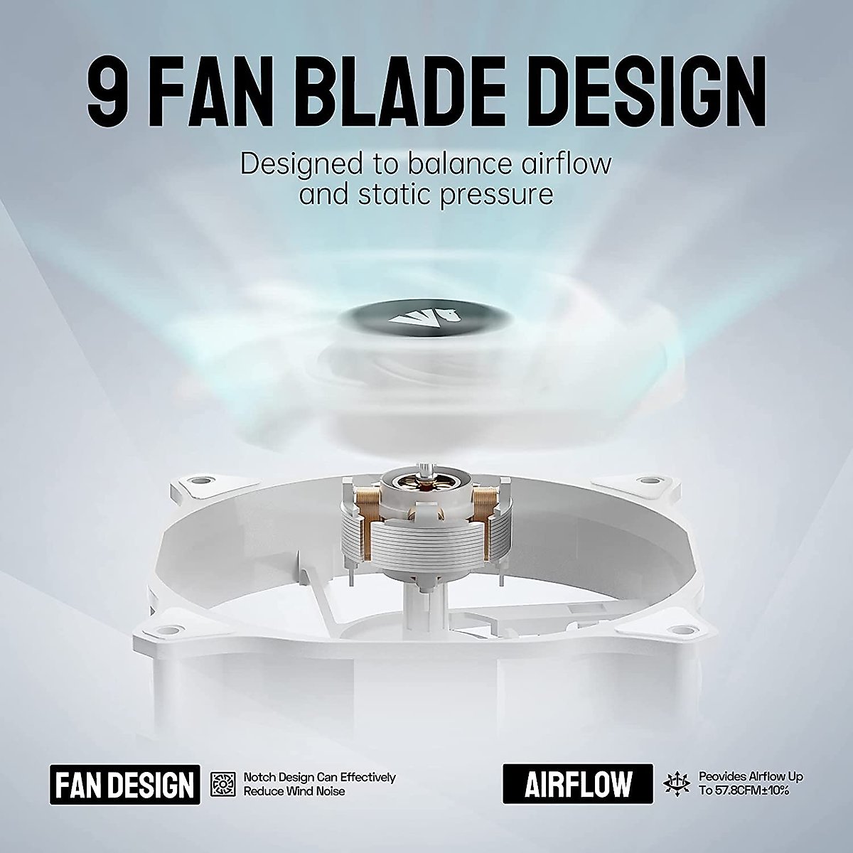 ASIAHORSE WD-001 Series 120mm Case Fan with Controller, White 5V ARGB Motherboard Computer Case Fans Quiet High Airflow Adjustable Light Effect Computer Cooling Fan, 5 Pack