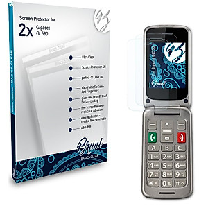 Bruni Screen Protector compatible with Gigaset GL590 Protector Film, crystal clear Protective Film (2X)