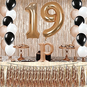 4P Champagne Gold Foil Fringe Metallic Streamers Banner Tassel Garland for Parade Floats, Bachelorette, Wedding, Birthday, Halloween, Christmas, Bridal/Baby Shower Party Decorations