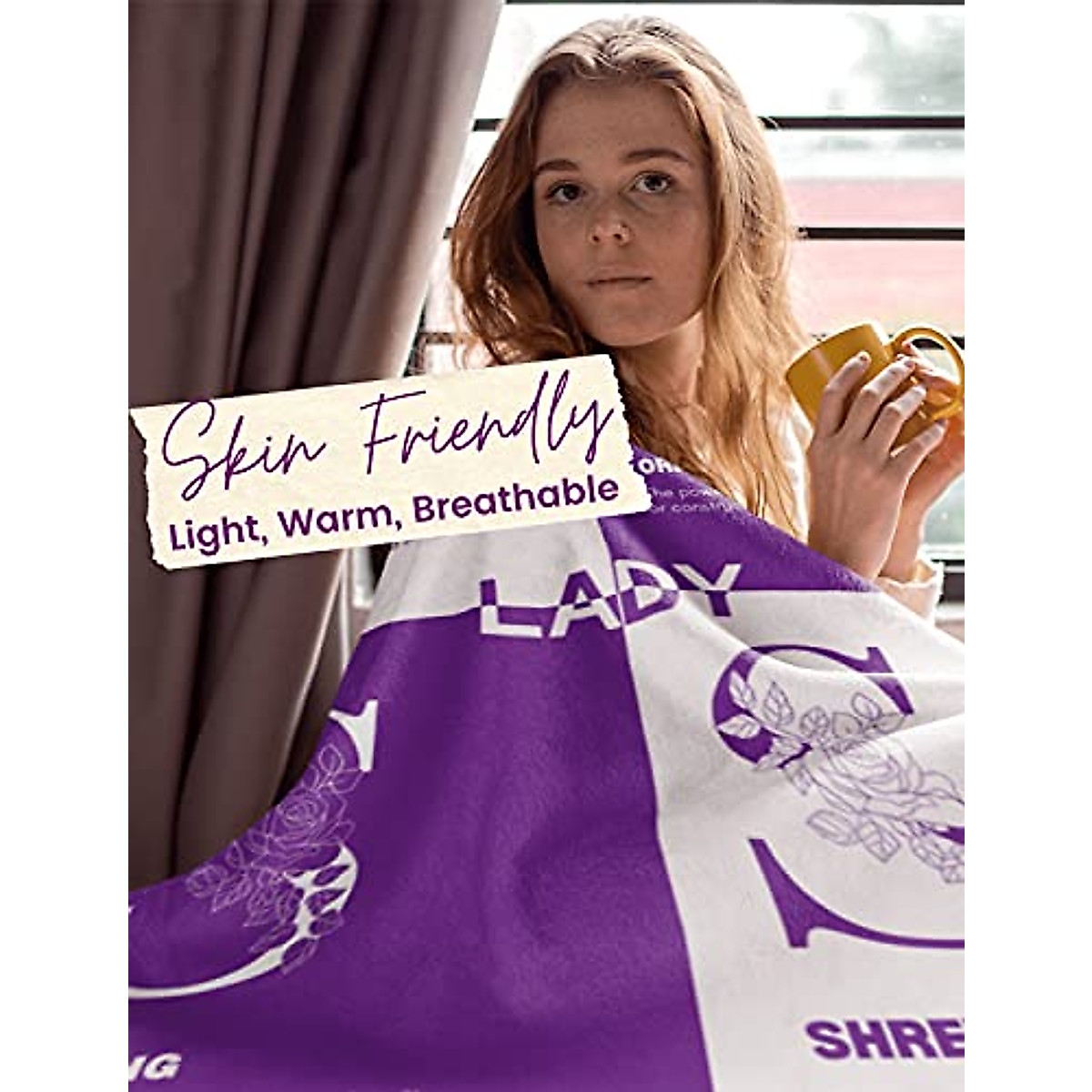 Boss Gifts from Employees, Boss Lady gifts, Bed Flannel Fleece Plush Throw Blankets (50"x 65") Office Gift idea for women in Boss Day, Birthday, Christmas, Appreciation, Retirement, Definition-Purple