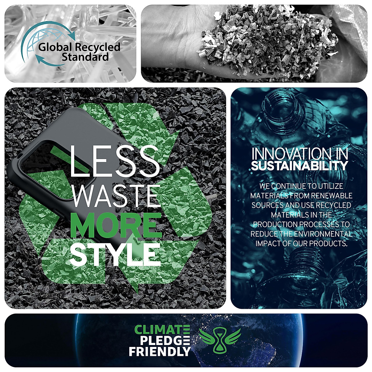 ITSKINS Spectrum Solid Protective Phone Case Compatible with Motorola ThinkPhone, Slim Hybrid Case, Anti-Slip, Heavy Duty Shockproof Cover, Military Phone Case | Black