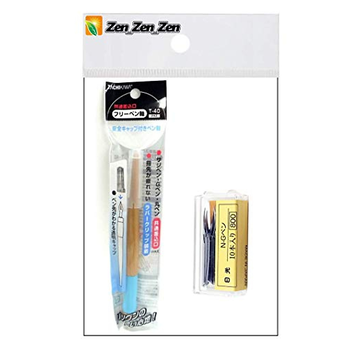 Tachikawa Pen Nib Holder(T-40) + Nikko G Pen Nib Pack of 10(NG-10),and Anti Rust Paper included