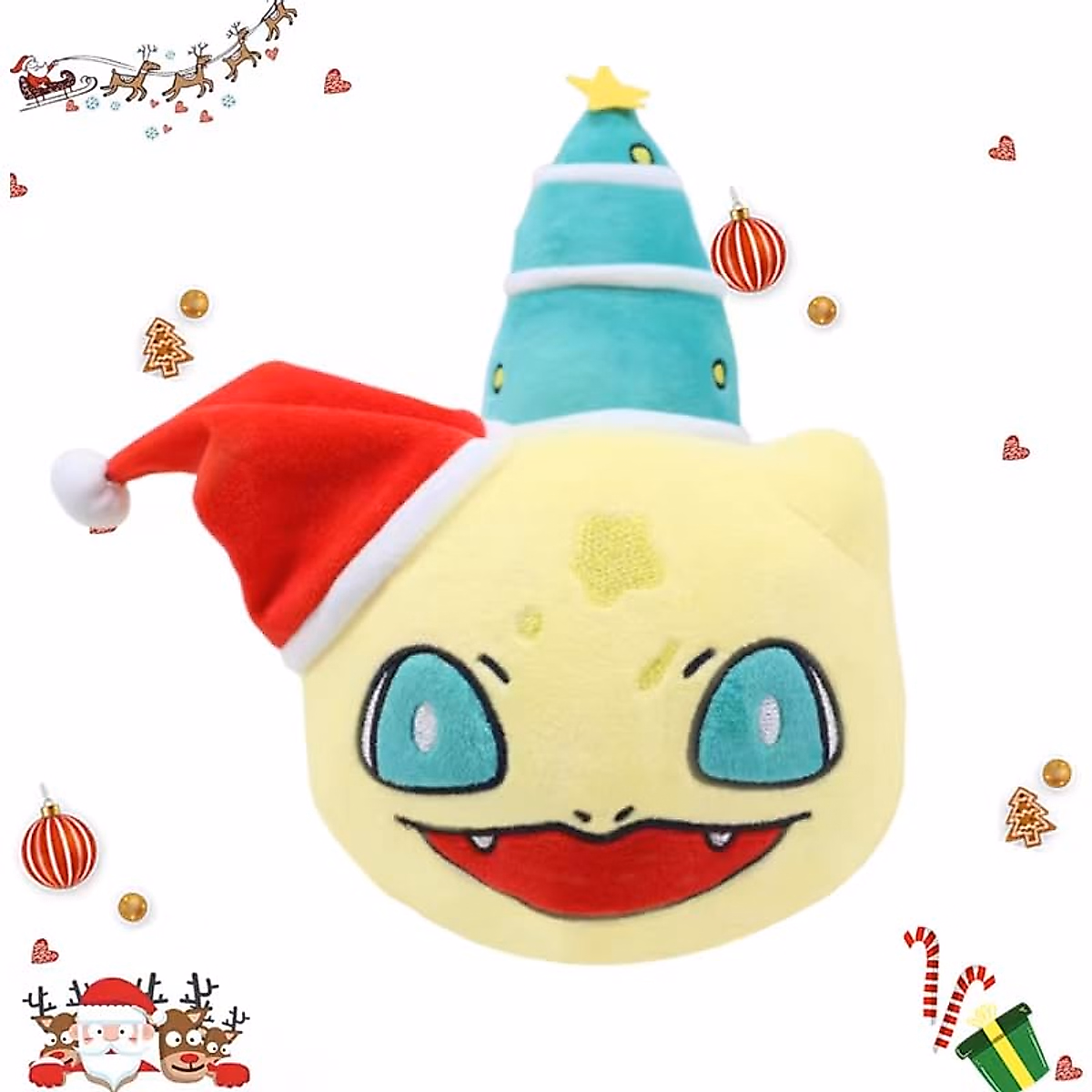 LSYEE Christmas Limited Edition Cute Plant-Like Animal Plush Toy - Christmas Tree on Back & Snowman Design | Perfect for Christmas & Birthday Gifts | Great for Kids | Cartoon Style Plush Toy