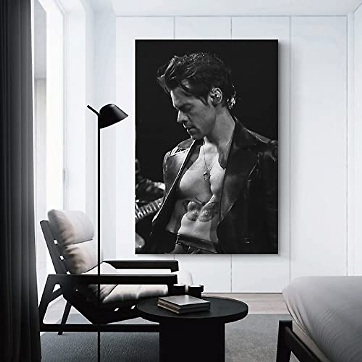 Harry music House Styles in Concert 2021Black And White Photo Poster Canvas Wall Art Prints for Wall Decor Room Decor Bedroom Decor Gifts 08x12inch(20x30cm) Unframe-style