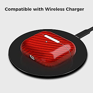 Carbon Fiber Case for AirPods Max and AirPods Pro Glossy Red