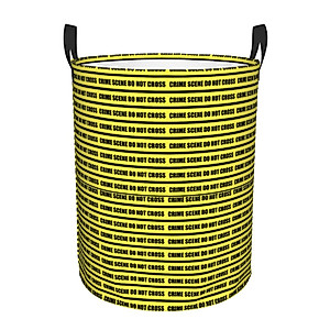 Crime Scene Laundry Hamper Basket with Handles For Bathroom Laundry Storage Bedroom