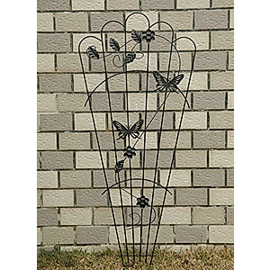 1.Go Metal Garden Trellis Panel Arch for Climbing Plants, 15" Wide x 34" High, OG-0018