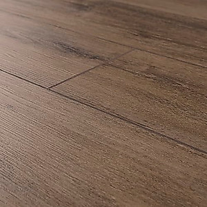 MSI Rutledge 7 in. x 48 in. x 20 MIL Luxury Vinyl Flooring, Rigid Core Planks, LVT Tile, Click Lock Floating Floor, Waterproof LVT, Wood Grain Finish, CASE, Autumn Woods Brown, 23 Square Feet