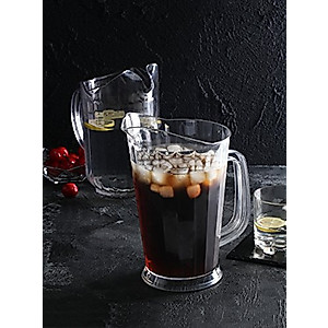 New Star Foodservice 46144 Polycarbonate Plastic Tapered Style Restaurant Water Pitcher, 60-Ounce, Clear