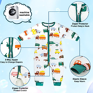 MOEMOE BABY Toddler Sleeping Sack, Cotton Sleep Sack with Feet, 2.5 Tog Wearable Blanket Baby, Winter Sleep Sack with Legs for Baby Boys and Girls