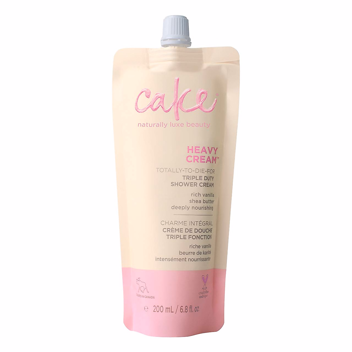 Cake Beauty Heavy Cream Triple Duty Shower Cream, 7 Ounce