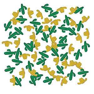 Western Confetti Glitter, Wild Western Birthday Table Confetti, Cowboy Cowgirl Paper Scatter, Mexican Wedding Fiesta Graduation Party Table Decorations Confetti, 120pcs