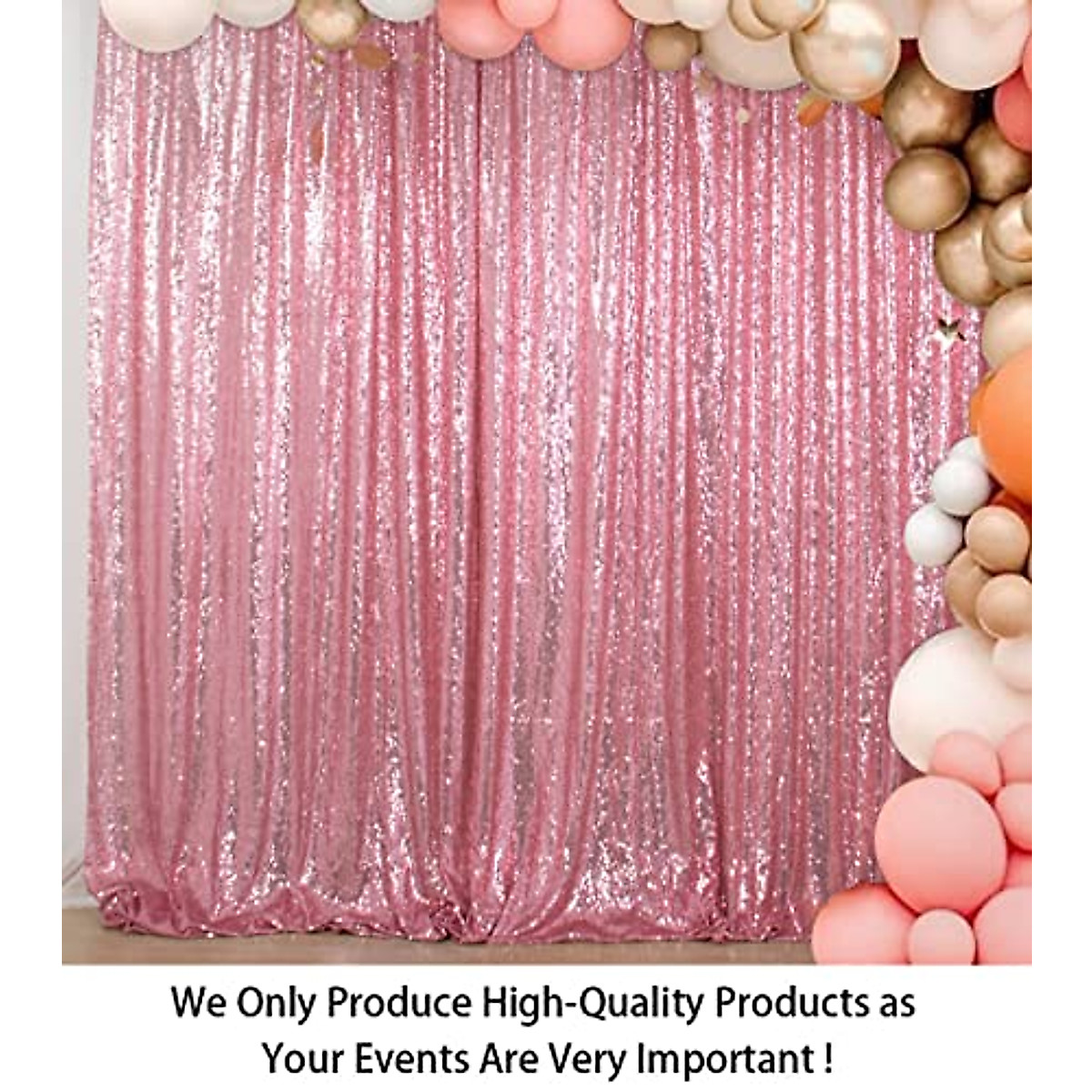 ShiDianYi 4FTX6FT-Fuchsia Pink-Sequin Photo Backdrop, Wedding Photo Booth,Photography Background (Fuchsia Pink)