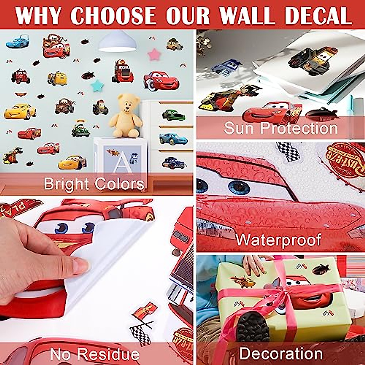 Anime Wall Decals Removable Cartoon Wall Stickers Large Peel and Stick Mural for Girls Kids Childrens Bedroom Living Room Baby Nursery Decoration