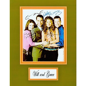 Will and Grace, 8 X 10 Photo Display Autograph on Glossy Photo Paper