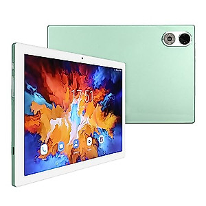 10.1 Inch Tablet, 4G LTE Phone Tablet Octa Core 512GB Expandable 8GB RAM 128GB ROM US Plug 100‑240V HiFi Speakers for Office for Work (Green)
