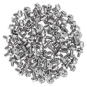 Favordrory Toothed Hex 6/32 Screw 6# -32Computer PC Case Hard Drive Motherboard Mounting Screws, 100 PCS
